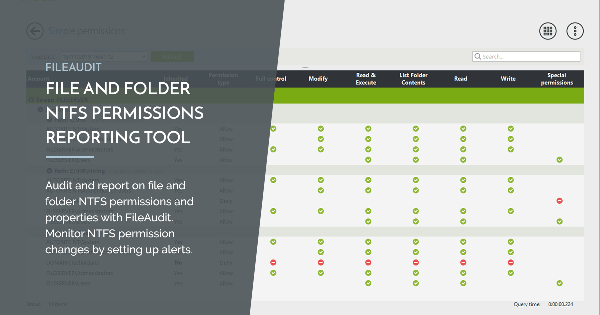 File and Folder NTFS Permissions Reporting Tool | FileAudit File and Folder NTFS Permissions Reporting Tool | FileAudit