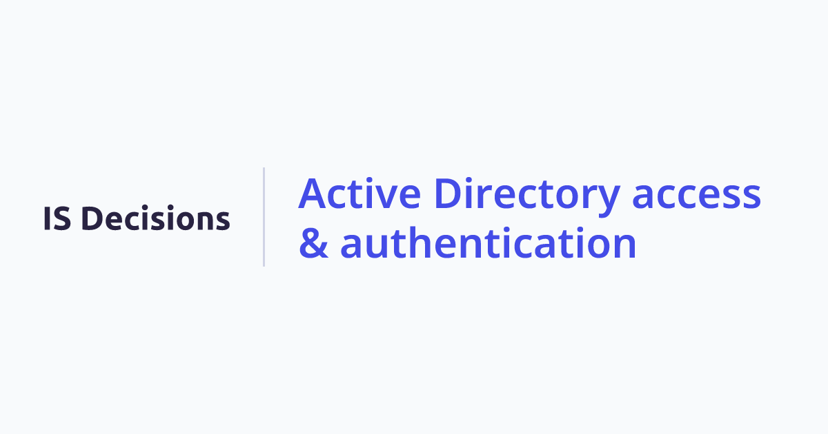 Active Directory Access & Authentication