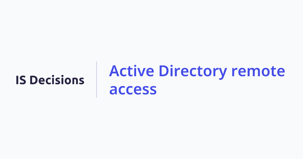 Active Directory Remote Access