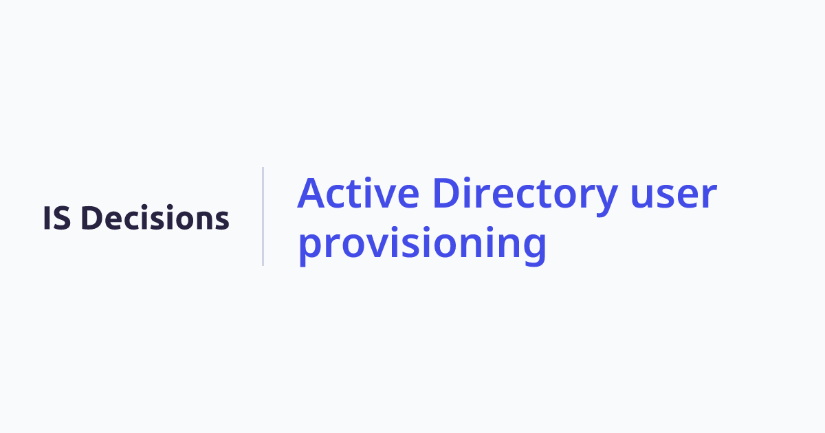 Active Directory User Provisioning